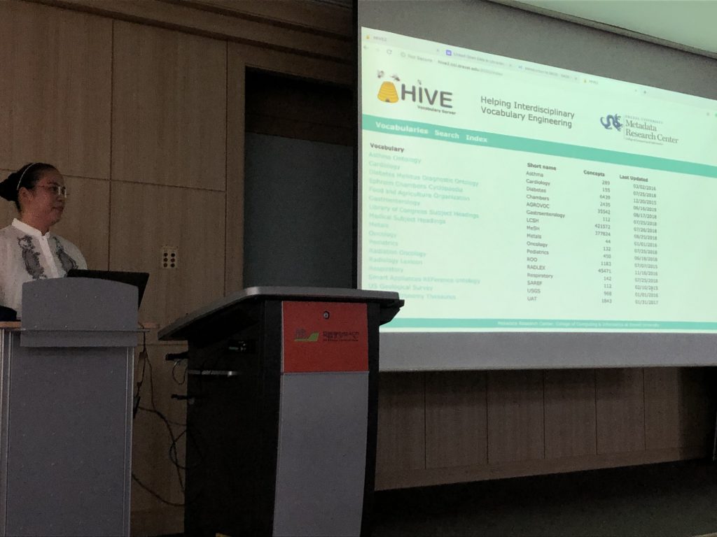 Sonia Pascua presents at DCMI and NKOS in Seoul, South Korea – Metadata Research Center